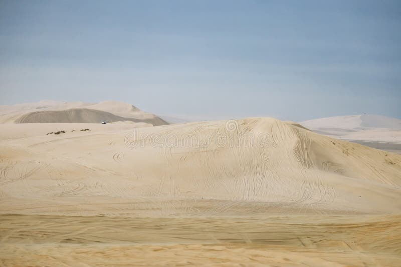 Sandy Desert in Qatar, in the Southern Part of the Country Stock Photo ...