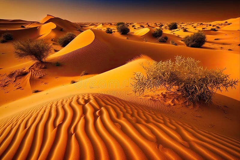 Sandy desert stock illustration. Illustration of adventure - 272772235