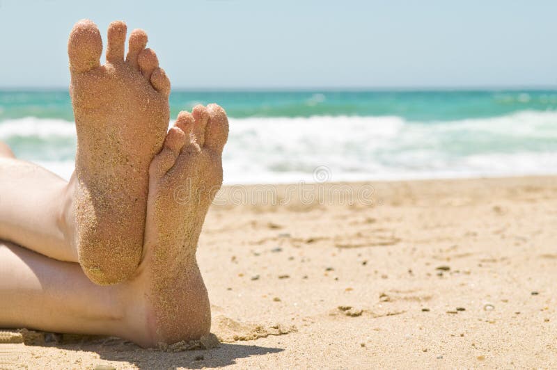 Sandy Feet stock image. Image of relaxing, travel, pleasure - 239735