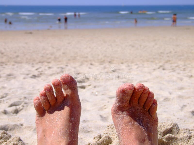 Sandy feet stock photo. Image of holidays, chilling, close - 3065836