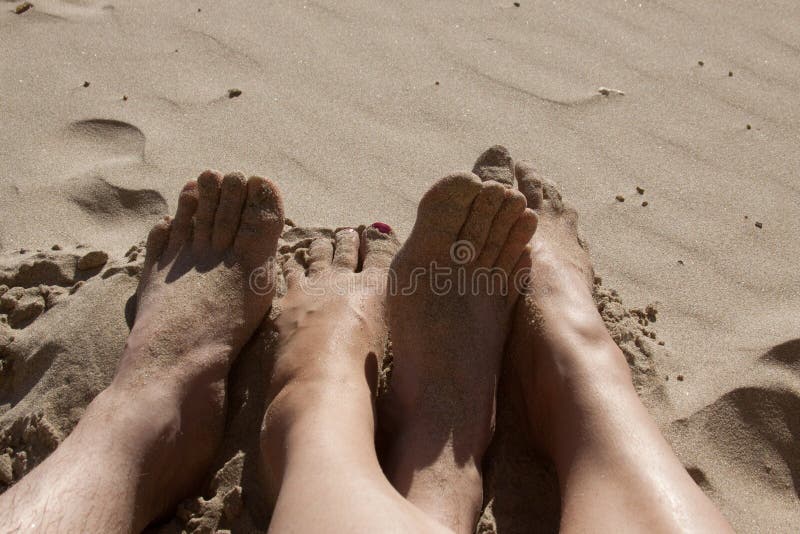 Sandy Feet stock photo. Image of outdoors, feet, cuddling - 37606274