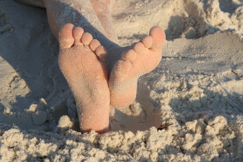 Sandy feet stock image. Image of feet, view, sandy, space - 12082627
