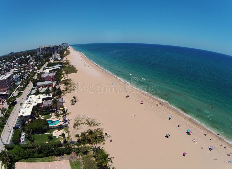 Sandy Florida Beach Aerial View Stock Photo - Image of coastline ...