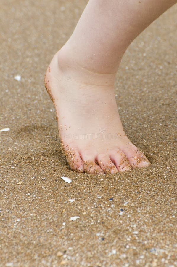 Toes in Sand stock image. Image of nail, sand, feet, digging - 577145