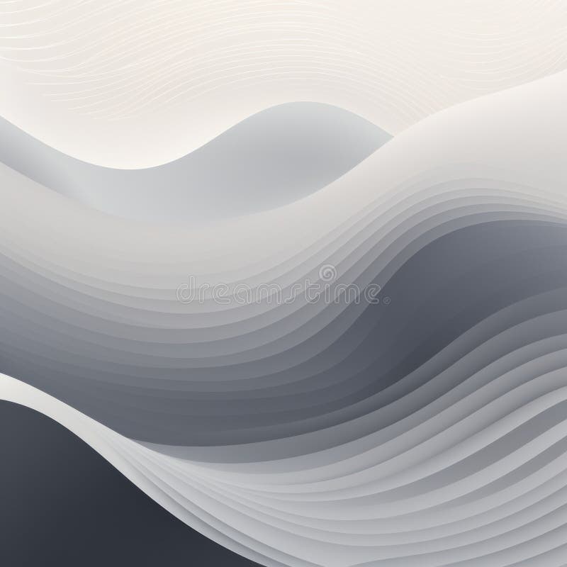 Sandy Gray Abstract Waves: Realistic Landscapes with Soft Tonal Colors ...