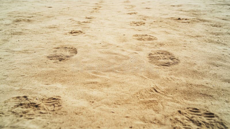 Ground Marked by Construction Boot Prints on a Sandy Surface with Soft ...