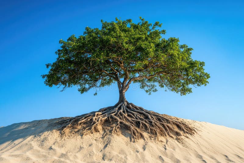 Sandy Hill Lone Tree stock image. Image of scenery, quiet - 379385101