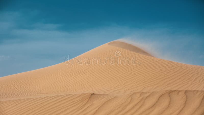 Sandy Hill Under the Sky in a Desert Stock Photo - Image of desert ...