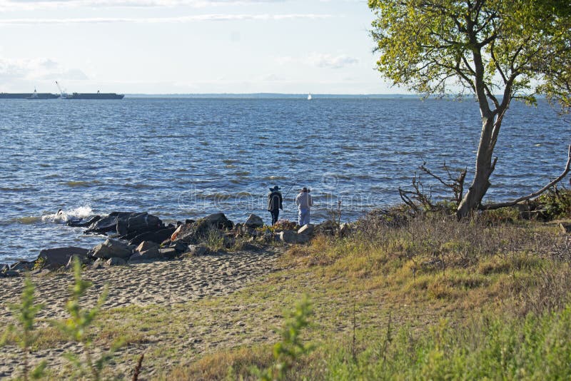 Sandy Hook Bay Area Views -25 Stock Image - Image of looking, blue ...