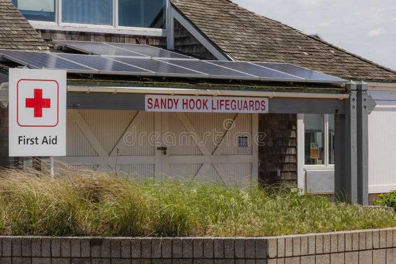 Sandy Hook Lifeguard Station with Solar Panels Editorial Photo - Image ...