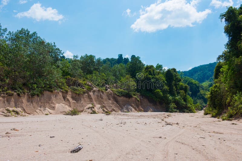 Sandy Landscape on Sunny Day Stock Photo - Image of outdoor, road ...