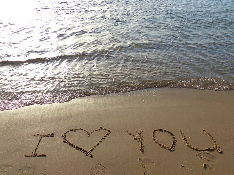 Sandy Love stock image. Image of sunlight, sand, heart - 36616943