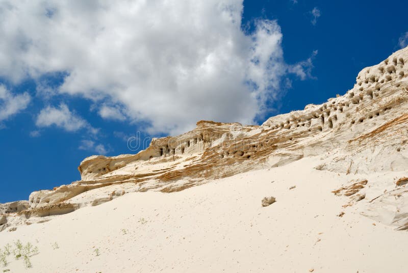 Sandy Mountain with the Bird S Nests Stock Image - Image of light ...