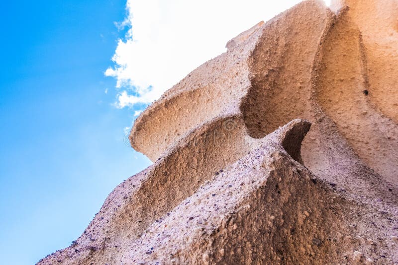 Sandy Mountain Wall Drawn by the Wind with Clouds Stock Image - Image ...
