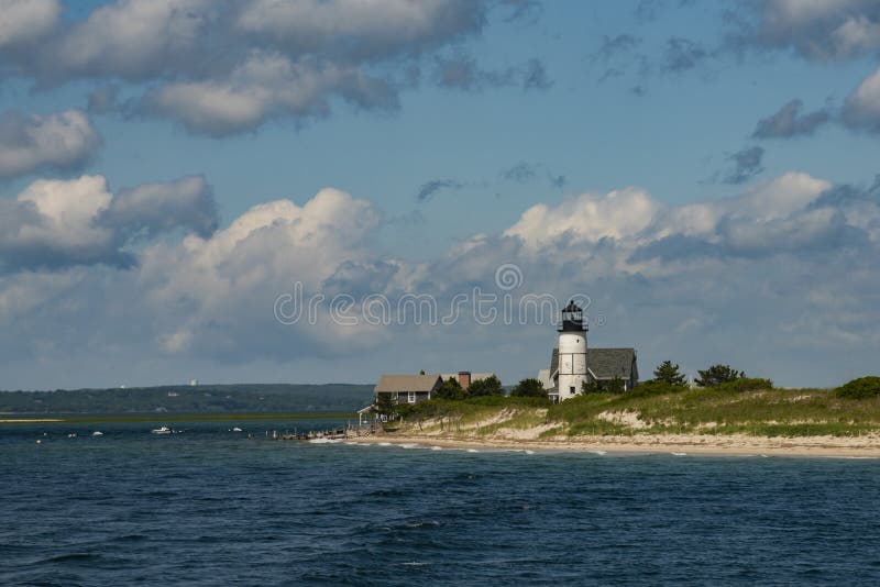 Cape Cod Lighthouse on Sandy Neck Stock Photo - Image of cape ...