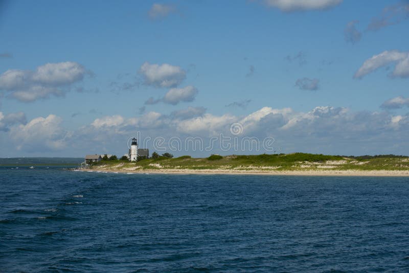 Cape Cod Lighthouse on Sandy Neck Stock Photo - Image of cape ...