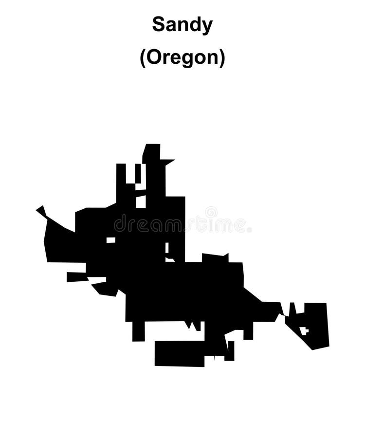 Sandy outline map stock vector. Illustration of vector - 357531446