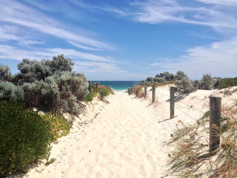 Sandy path to the beach stock image. Image of landscape - 1426121