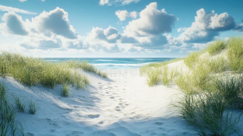Sandy Path to Ocean stock image. Image of nature, beach - 378107547