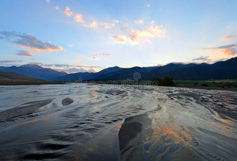 Sandy River Bed stock image. Image of sand, rise, desert - 73813303