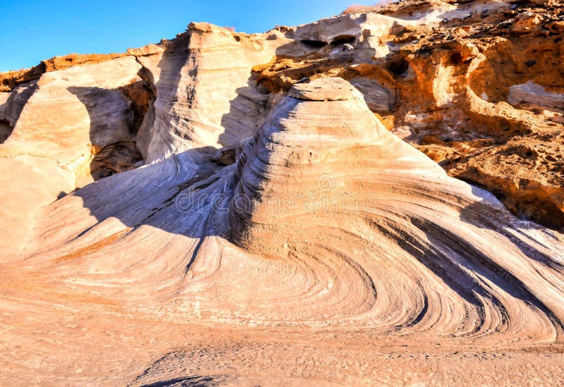 Sandy Rocks Illuminated by the Sunlight on a Hot Day in Summer Stock ...