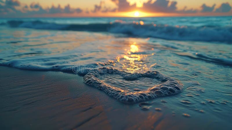 Sandy Script: Handwritten Message in the Sand on Beach Stock ...