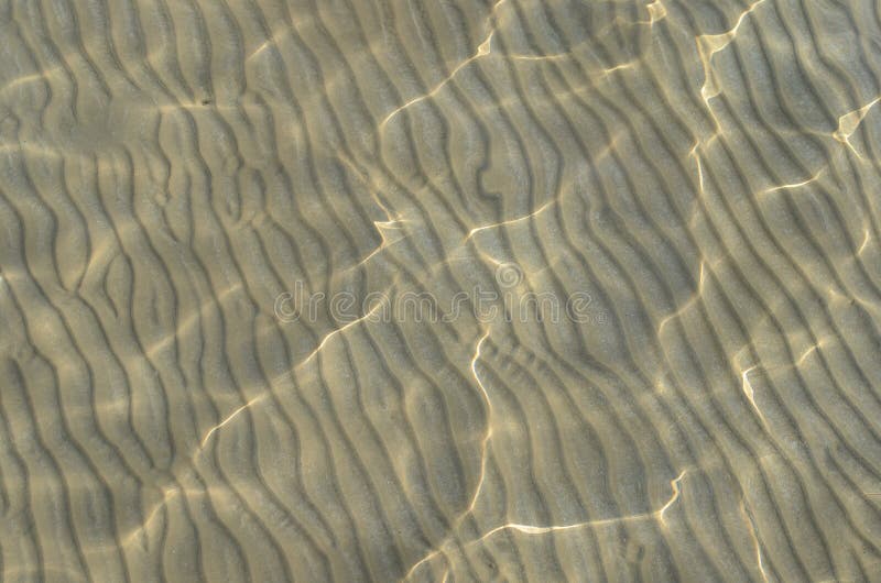 Shallow Water Ripple on Beach Bottom Golden Sand Texture Stock Image ...