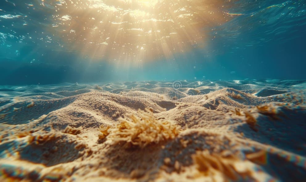 Sandy Seabed with Caustic Light Stock Photo - Image of ripple, diving ...