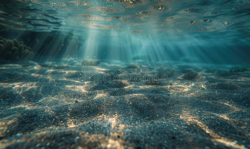 Sandy Seabed with Caustic Light Stock Image - Image of summer, liquid ...
