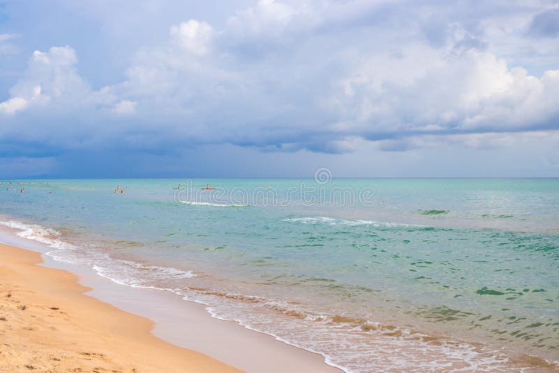 The Sandy Shore of the Black Sea on a Summer Day. the Sea and the Sky ...