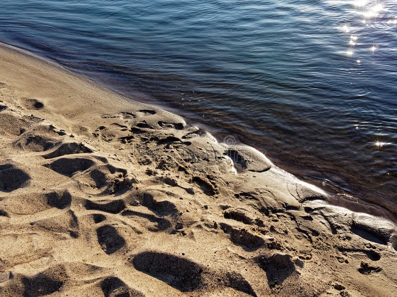 Sandy Shore on a Bright Day in Summer Stock Photo - Image of tourism ...