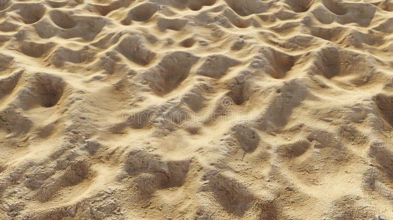 Sandy Shore Displaying Wave-like Patterns. Coastal Texture Concept ...