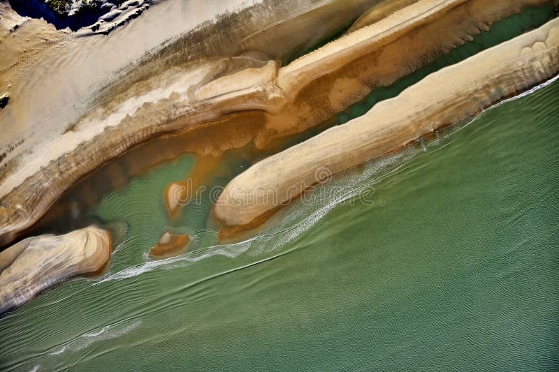 Sandy Shore High Above Shot in the Netherlands Stock Photo - Image of ...