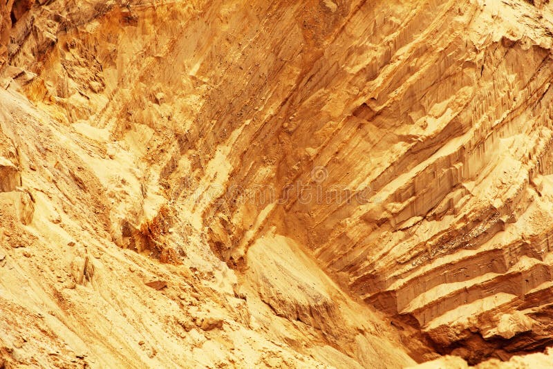Sandy Slope with Layered Texture As Abstract Background. Stock Image ...
