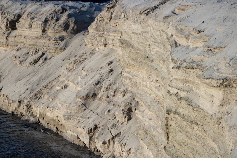 The Sandy Steep River Shore. Stock Image - Image of wave, stream: 290746089