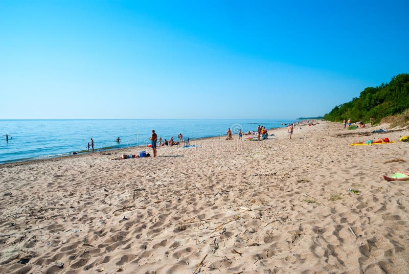 Sandy-Strand in Klaipeda, Litauen Redaktionelles Foto - Bild von ...