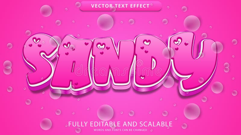 Sandy Text Effect Editable Eps File Stock Vector - Illustration of ...