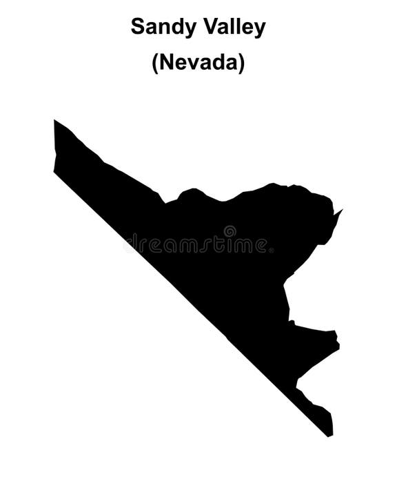 Sandy Valley outline map stock illustration. Illustration of outline ...