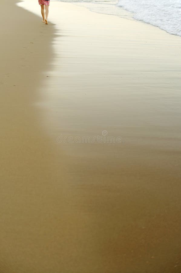 Sandy walk stock image. Image of coastline, people, copy - 74493413