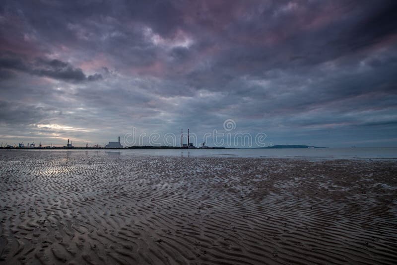 Sandymount Strand Ireland stock image. Image of scenery - 93547947