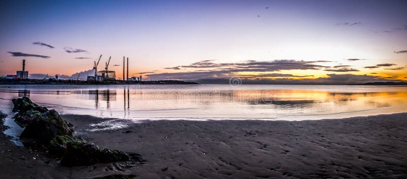 Sandymount Strand Ireland stock image. Image of scenery - 93547947