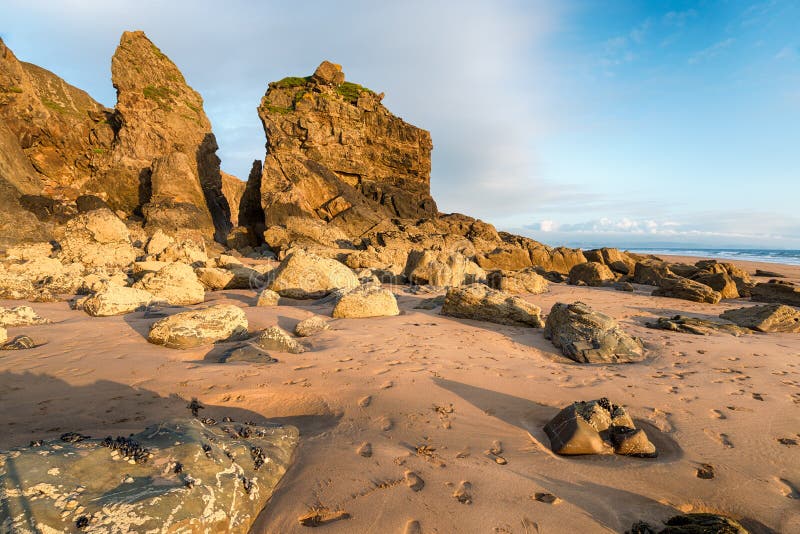 Sandymouth Beach , Stibb, Cornwall Uk Stock Photo - Image of beach ...
