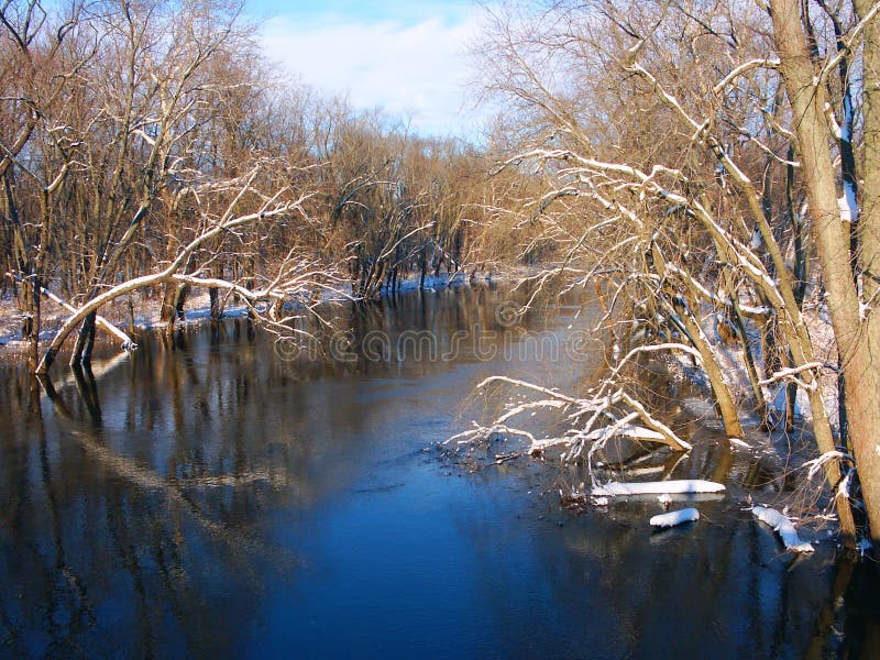 Sangamon River in Central Illinois Stock Photo - Image of cloud ...