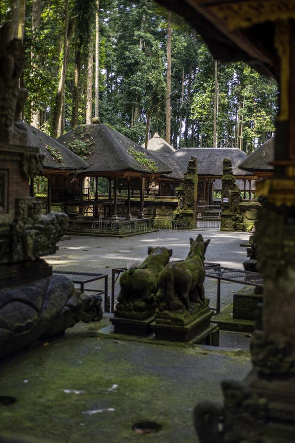 Sangeh Monkey Forest Ruins Park in Bali, Indonesia. Stock Photo - Image ...
