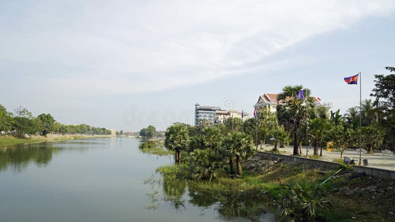 Sanger River Shore in Battambang Stock Image - Image of shore, outdoors ...