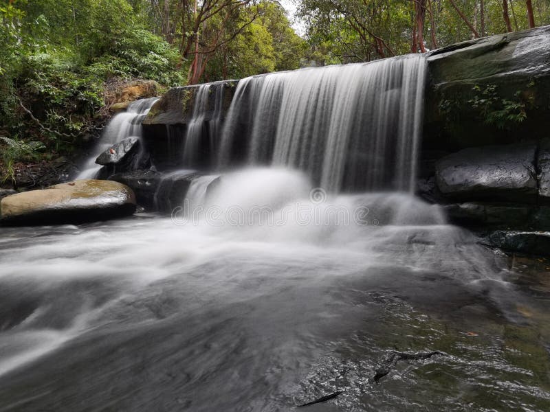 Sanggau Waterfall at West Kalimantan Stock Image - Image of sanggau ...
