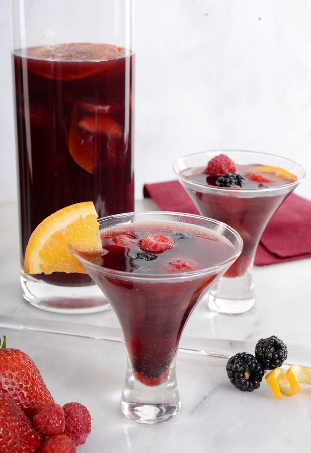 Sangria pitcher party stock image. Image of bowl, glasses - 278968843