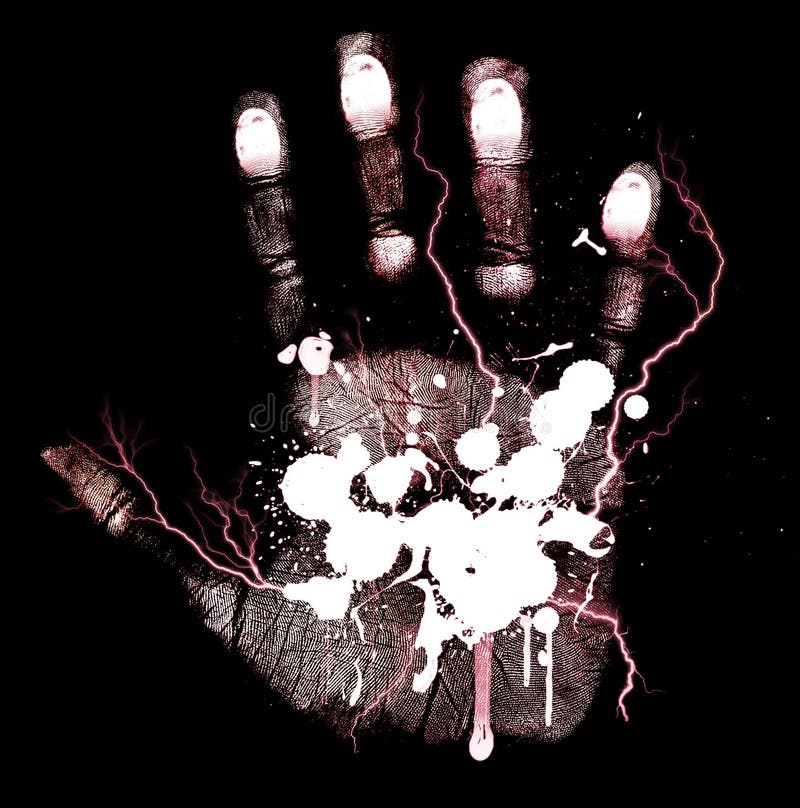 Sangrientos Abstractos Mano-imprimen Stock de ilustración - Ilustración ...