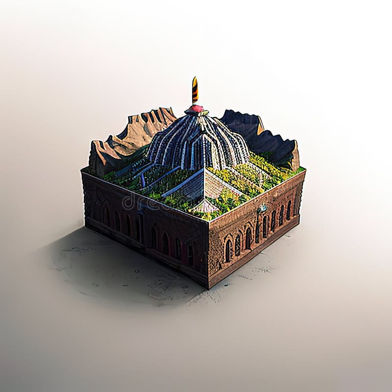 Sanhe, Hebei, China Microcity Model. Generative AI. Stock Illustration ...