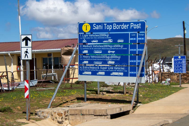Sani top border post editorial image. Image of road - 346734025